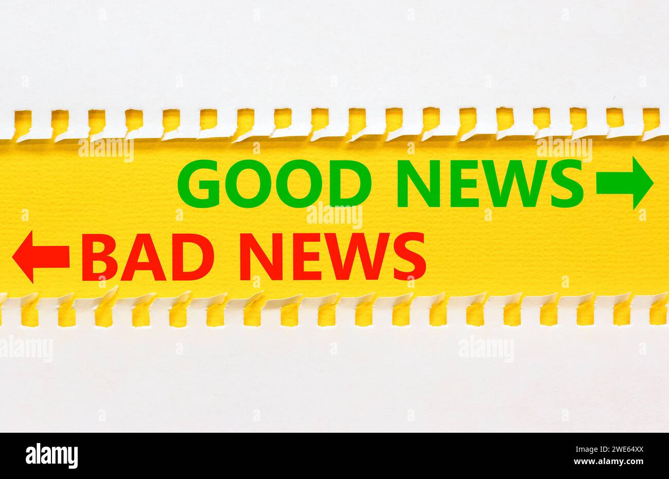 Good or bad news symbol. Concept word Good news Bad news on beautiful ...