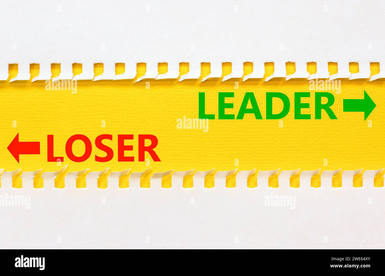 Leader or loser symbol. Concept word Leader or Loser on beautiful ...