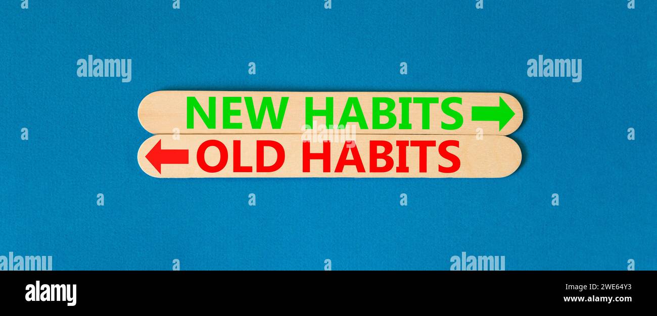 New or old habits symbol. Concept word New habits Old habits on ...