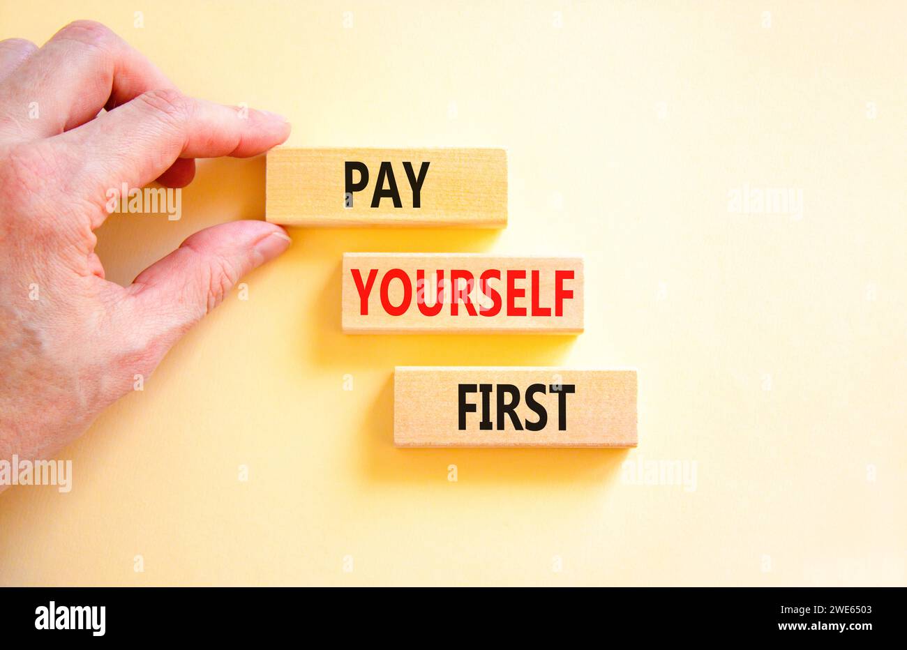 Pay yourself first symbol. Concept words Pay yourself first on ...