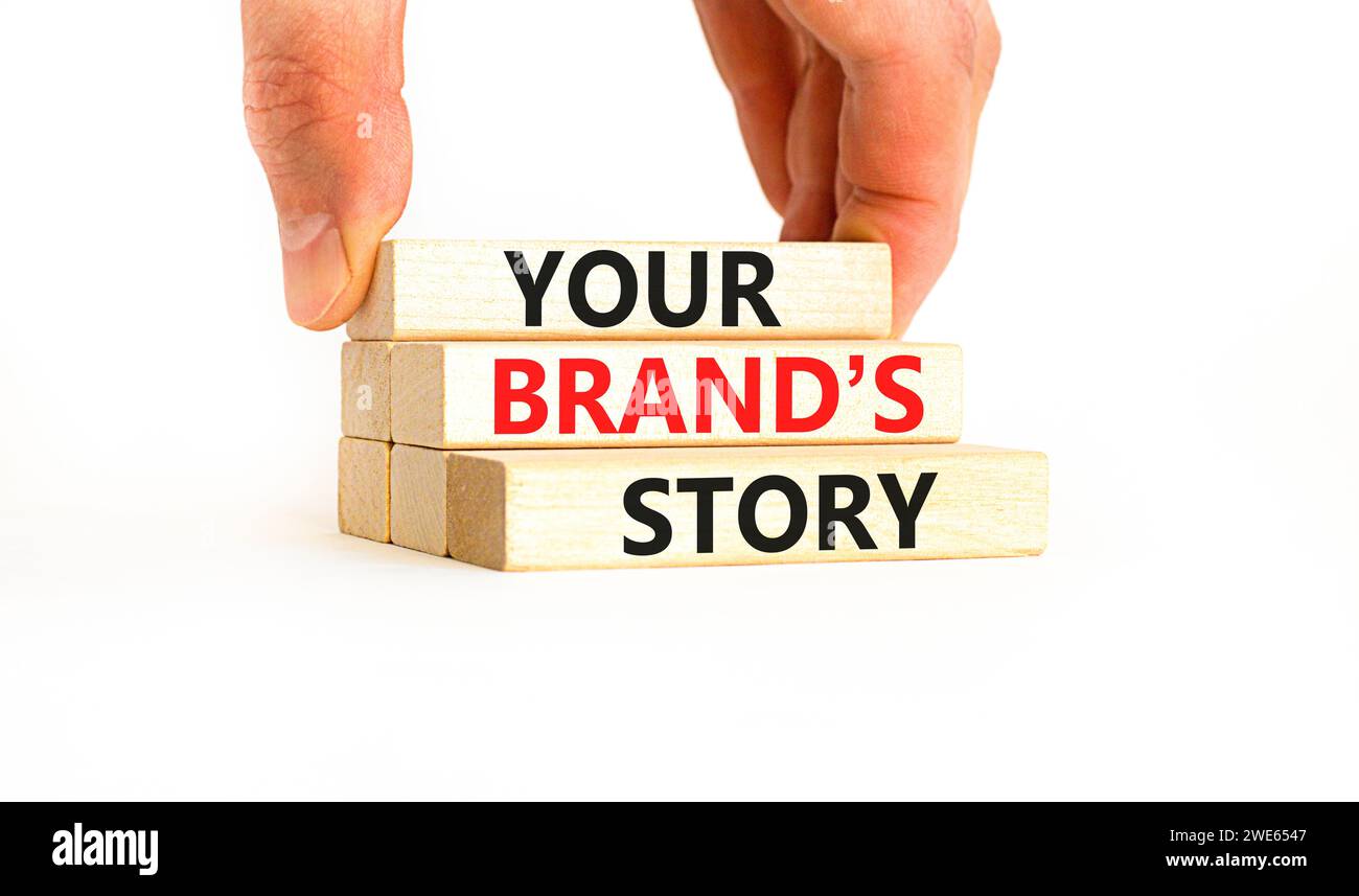 Branding and your brand story symbol. Concept words Your brands story ...