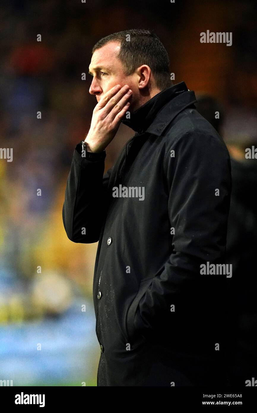 Barnsley manager Neill Collins looks on during the Sky Bet League One ...