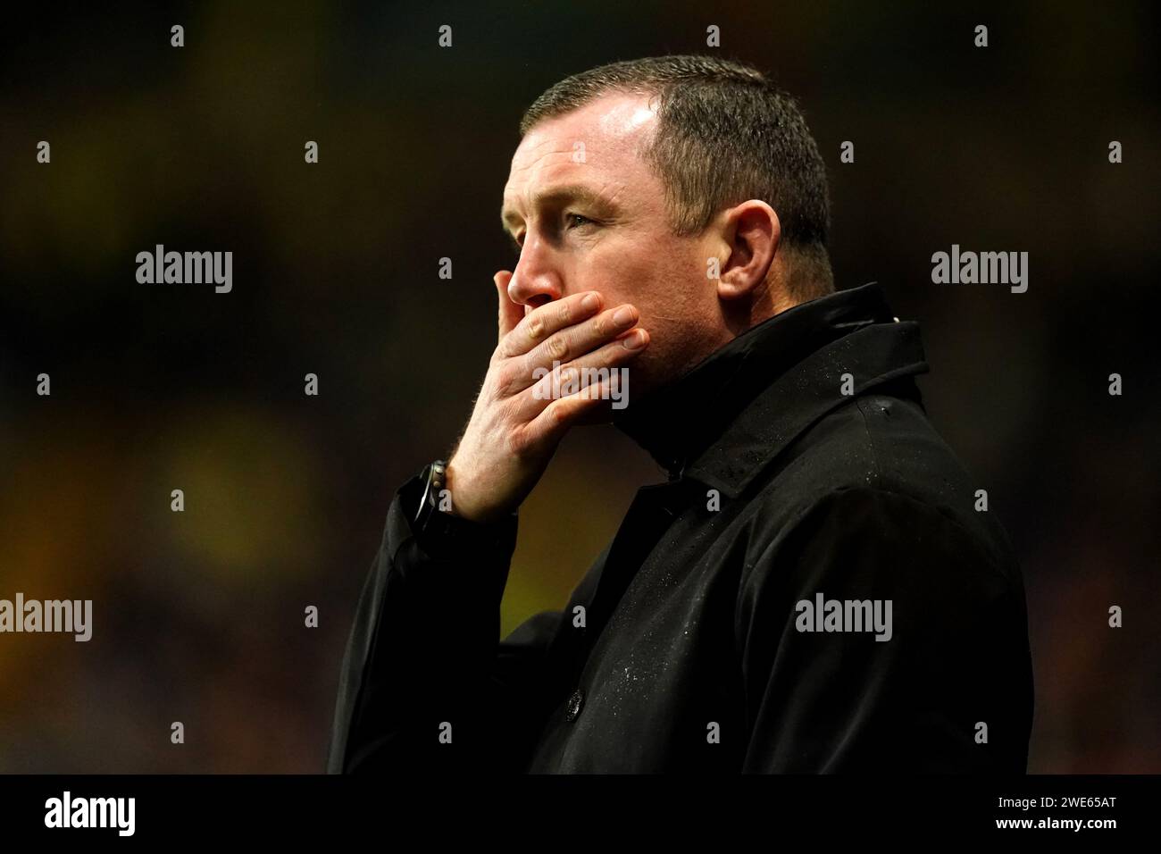 Barnsley manager Neill Collins looks on during the Sky Bet League One ...