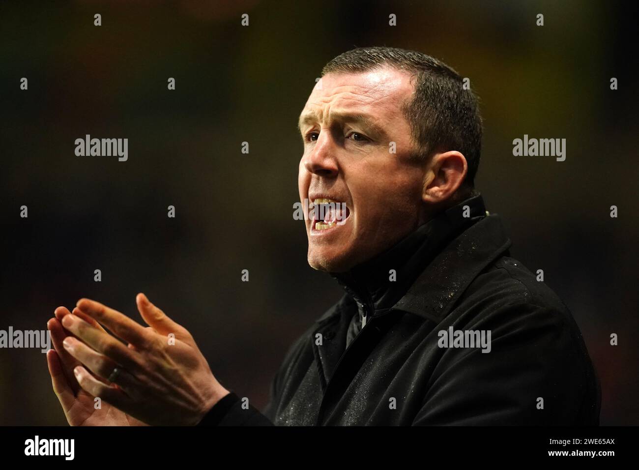 Barnsley manager Neill Collins looks on during the Sky Bet League One ...