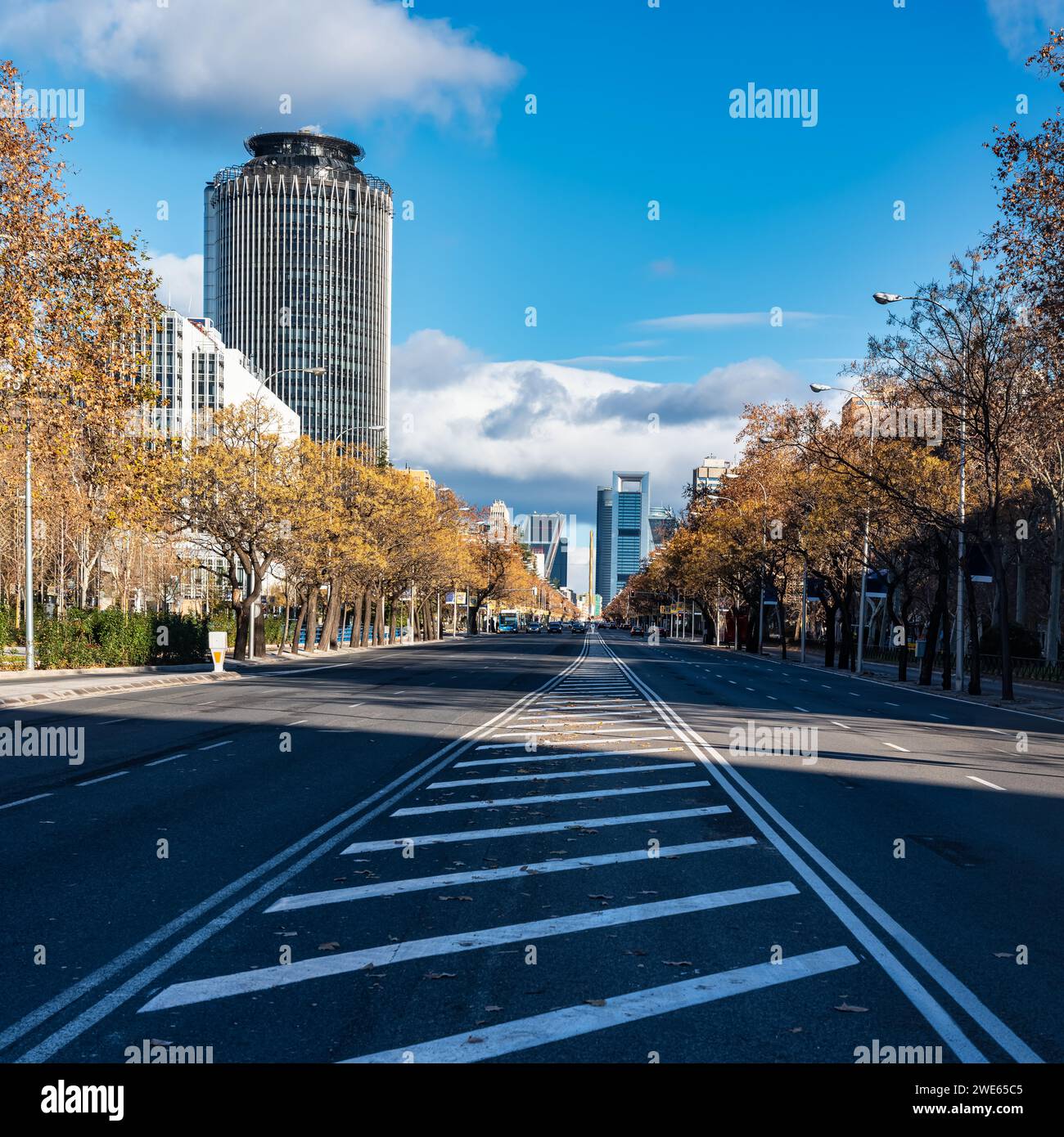 High-rise office buildings in the financial and economic district of ...