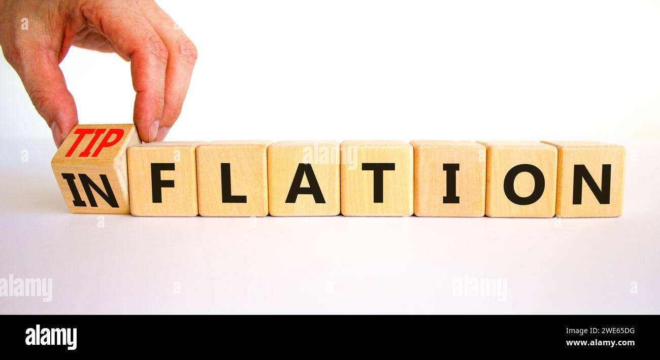 Inflation or tipflation symbol. Concept words Inflation Tipflation on ...