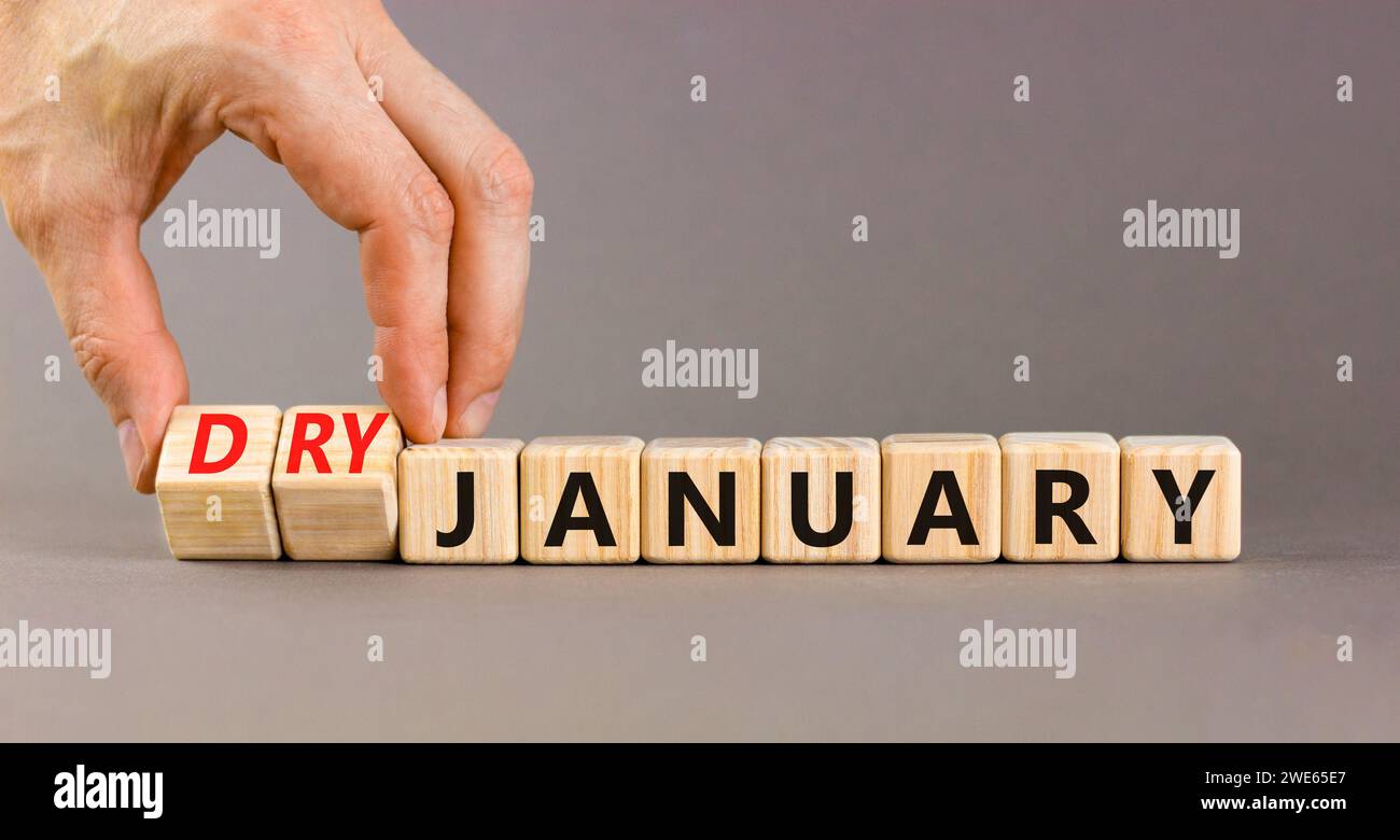 Dry January challenge symbol. Concept words Dry January on beautiful ...