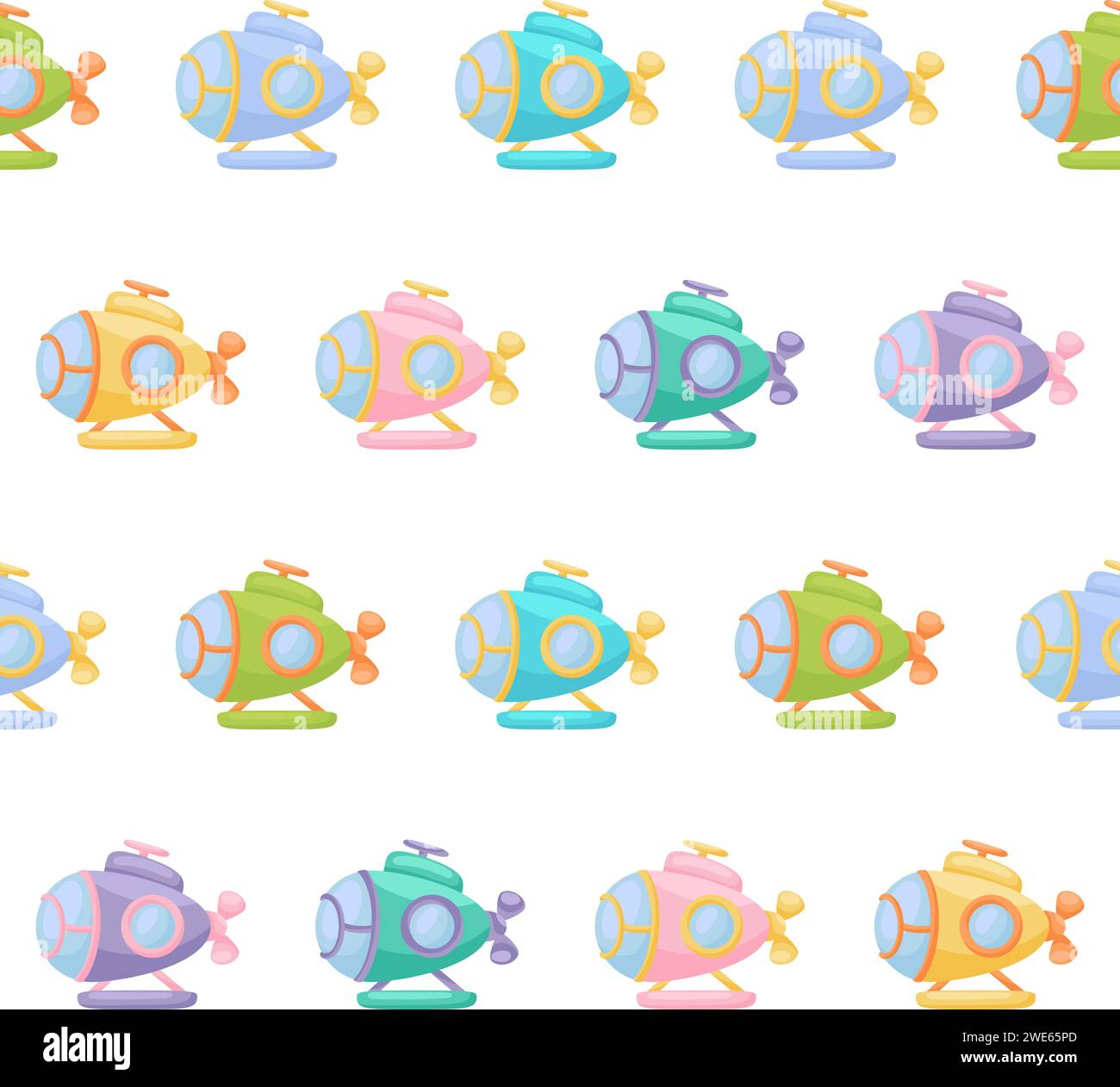 Cute children's seamless pattern with submarines. Creative kids texture ...