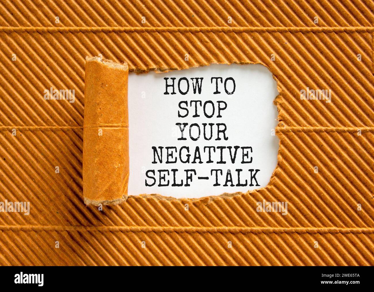 Stop negative self-talk symbol. Concept words How to stop your negative ...