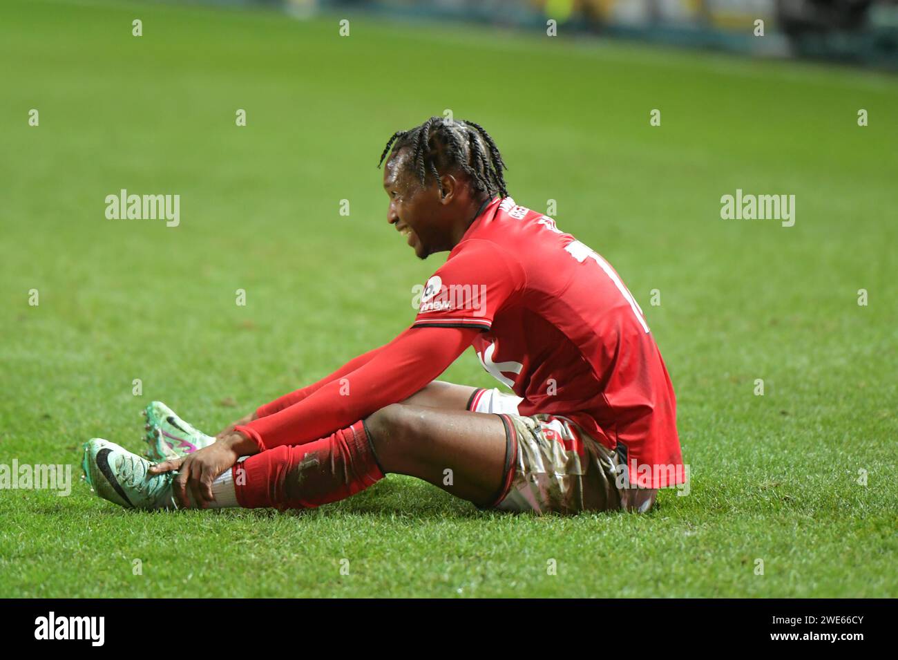 London, England. 23rd Jan 2024. Tayo Edun of Charlton Athletic during ...