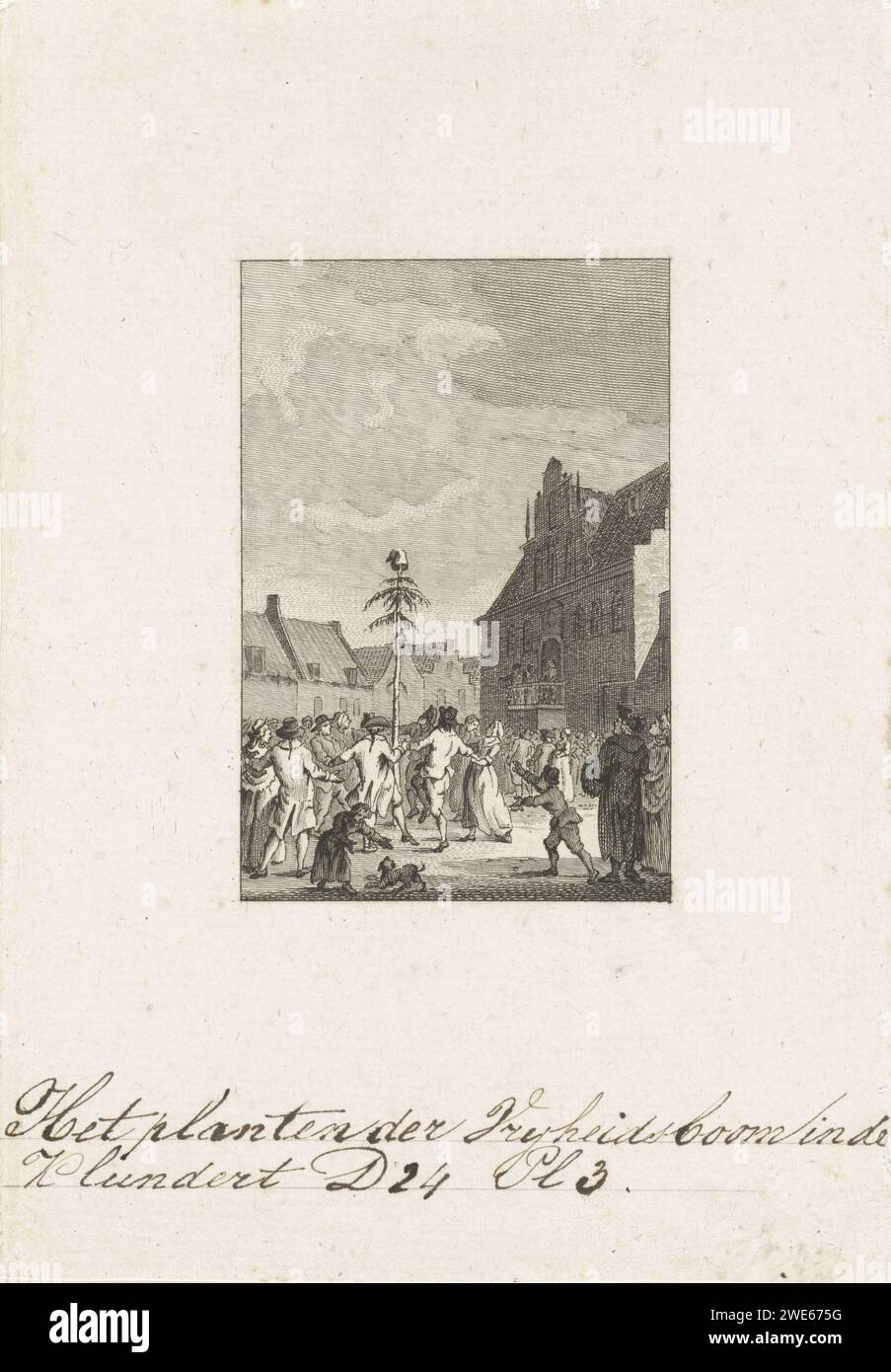 Setting up of freedom tree in Klundert, 1793, Cornelis Bogerts, After ...