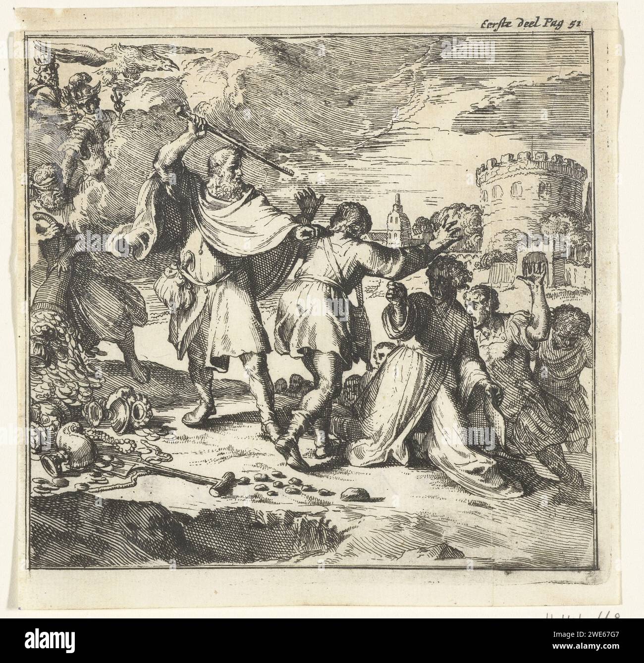 Illustration for 'All de Werken' by Lucianus, Romeyn de Hooghe, 1679 ...