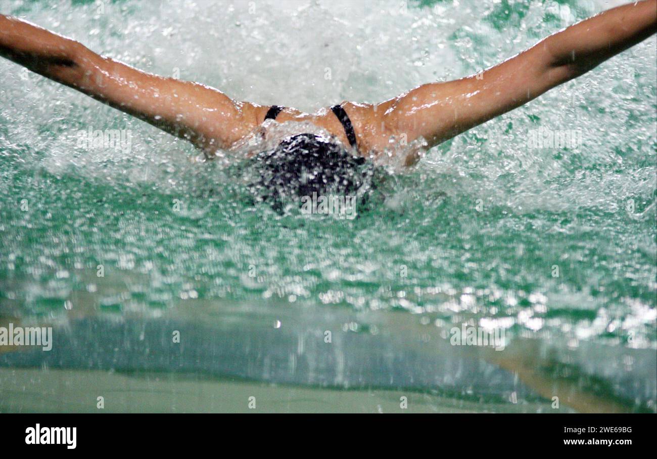 Butterfly swimming, stroke, dolphin kick Stock Photo - Alamy
