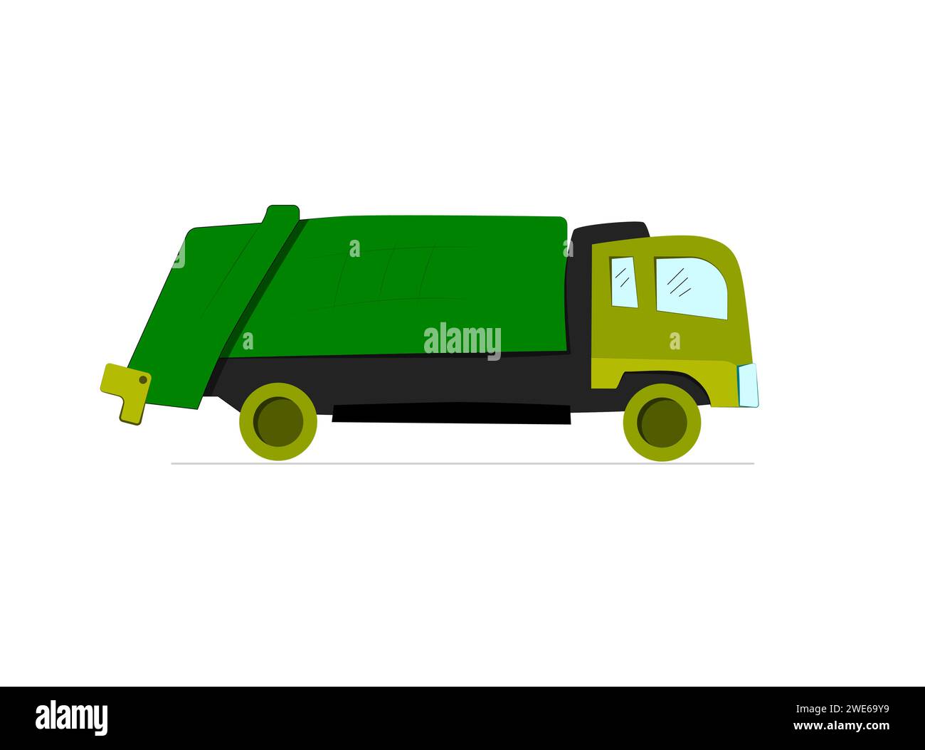 Garbage truck cartoon vector illustration. Green truck Stock Vector ... Garbage truck cartoon vector illustration. Green truck Stock Vector ...