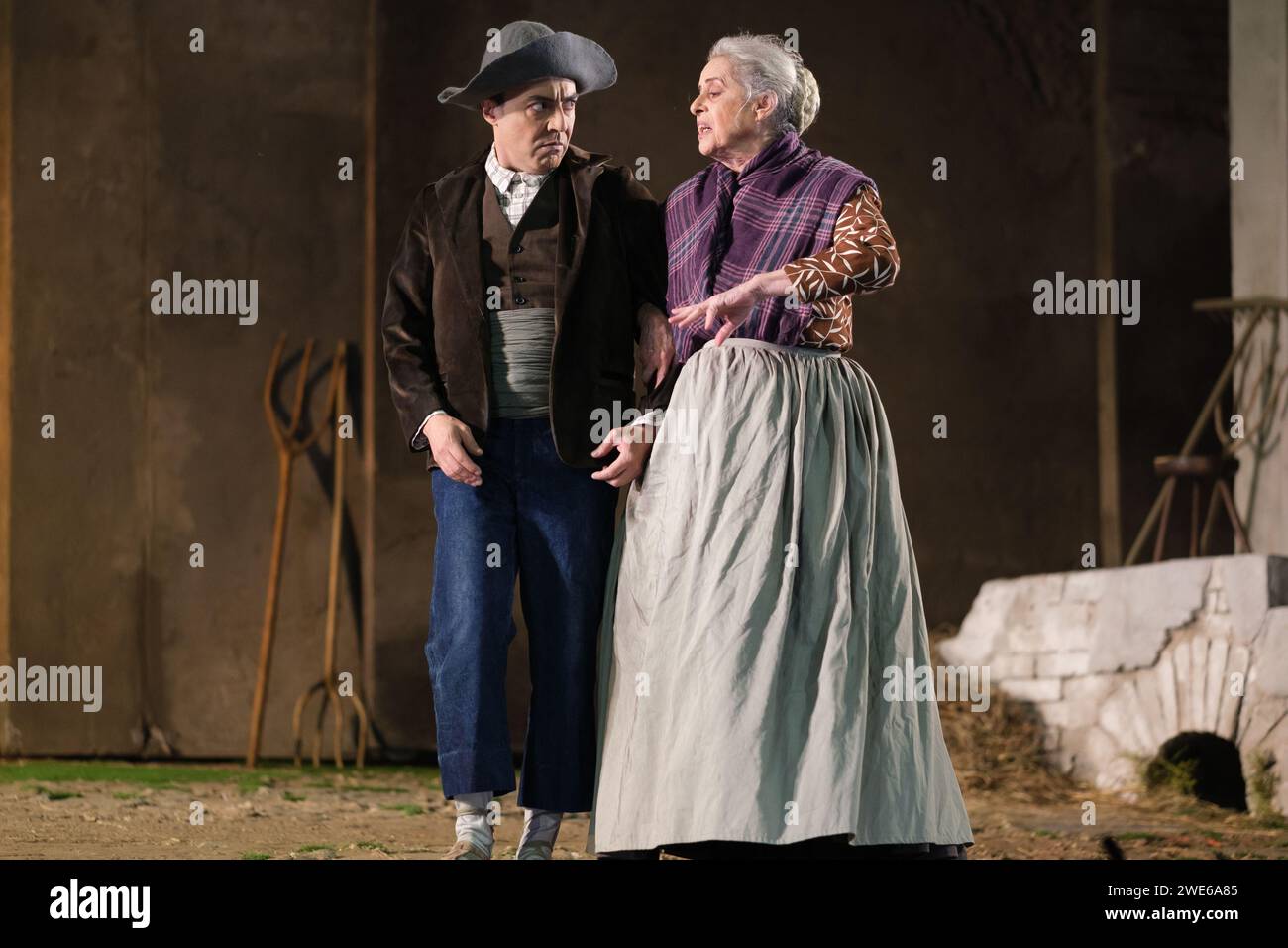 Actors perform during the presentation of the opera LA ROSA DEL AZAFRAN ...