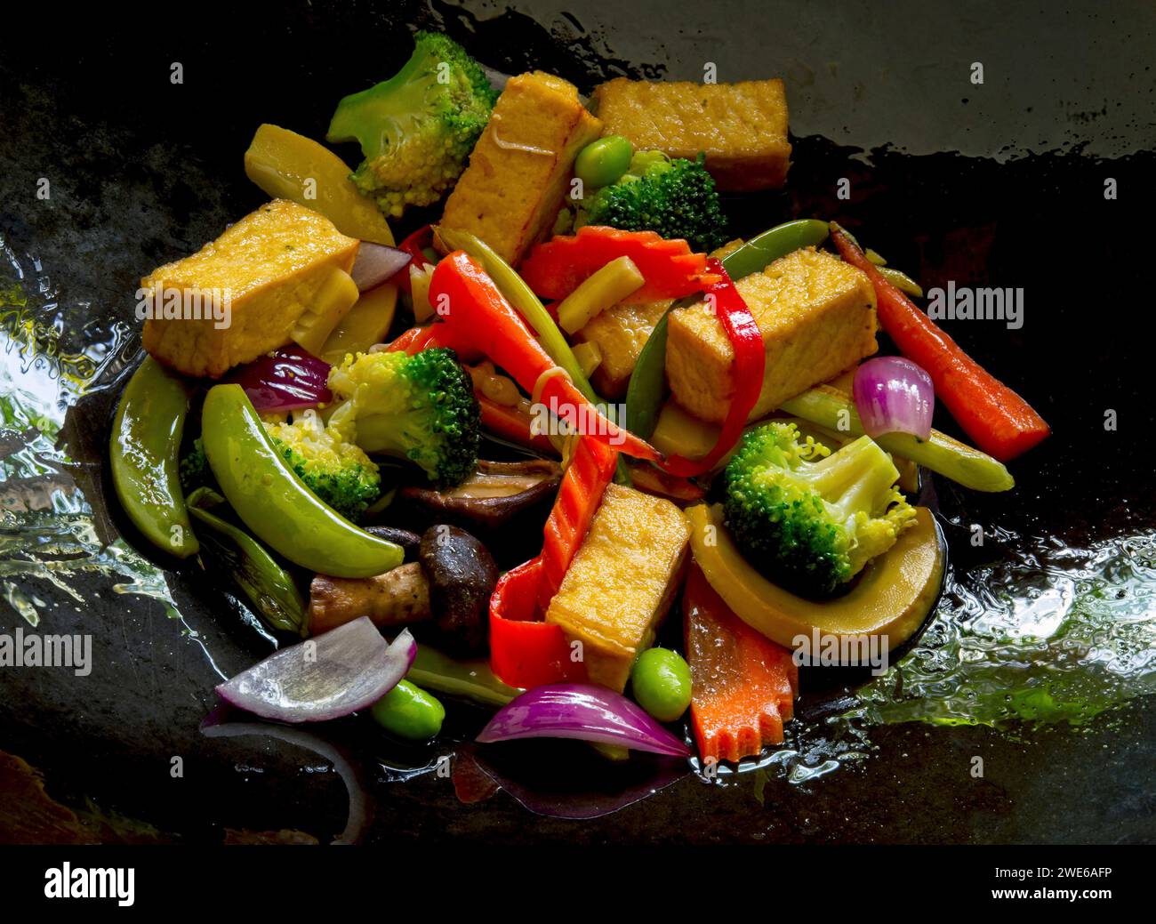Mapo tofu with vegetables from the wok Stock Photo - Alamy