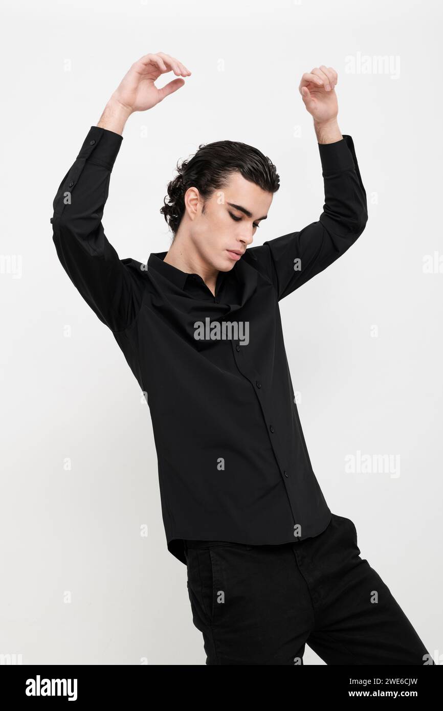 Young black male dancing hi-res stock photography and images - Alamy