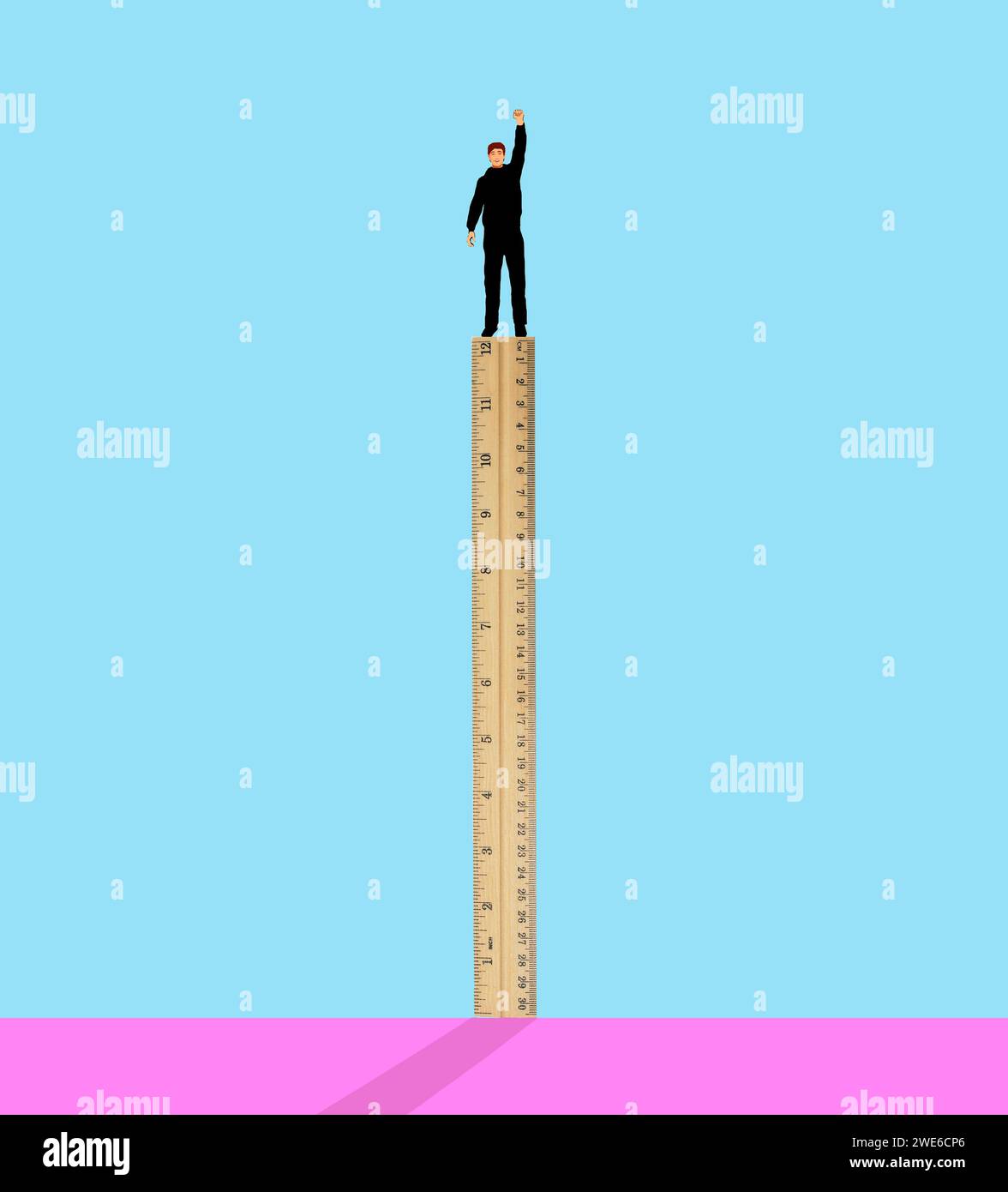 Measuring hand on ruler hi-res stock photography and images - Alamy