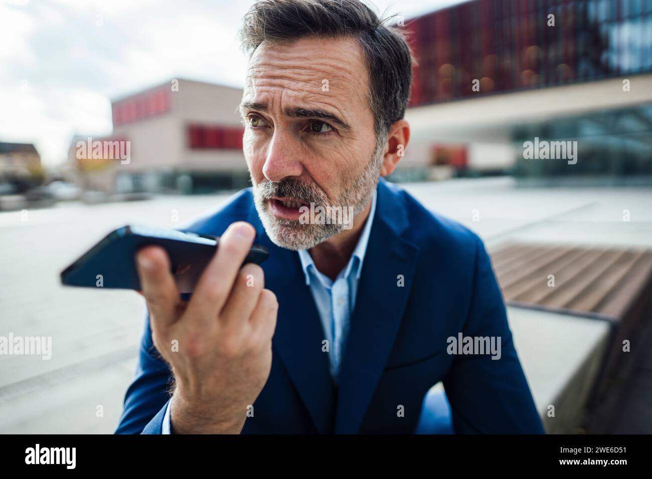Man recording voice mail on hi-res stock photography and images - Alamy
