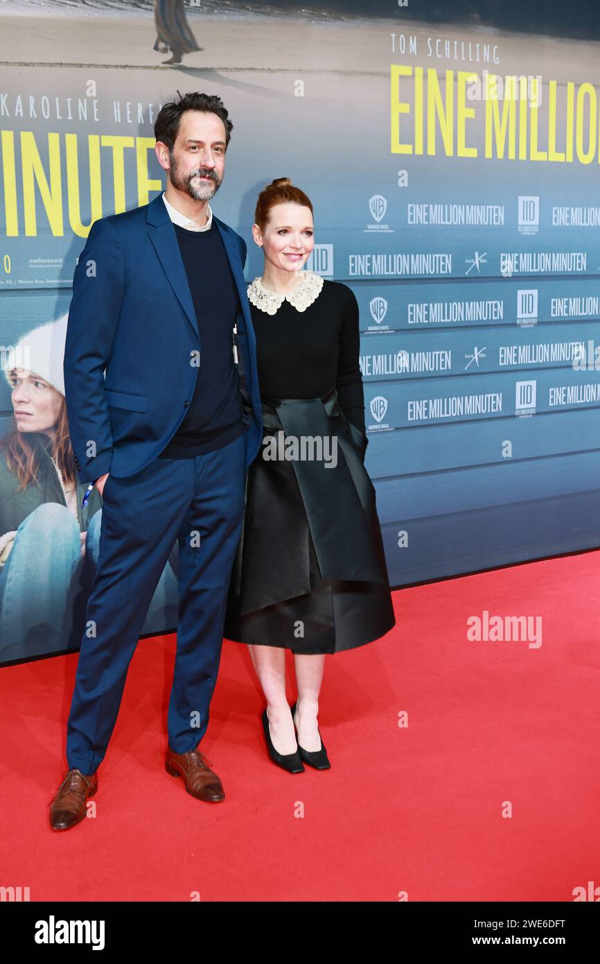 01/23/2024, Berlin, Germany, Christopher Doll and Karoline Herfurth ...