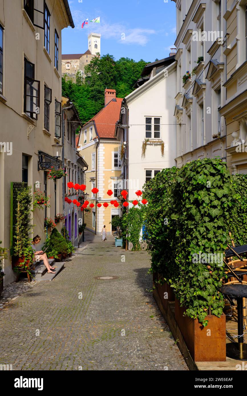 Side street ljubljana hi-res stock photography and images - Alamy