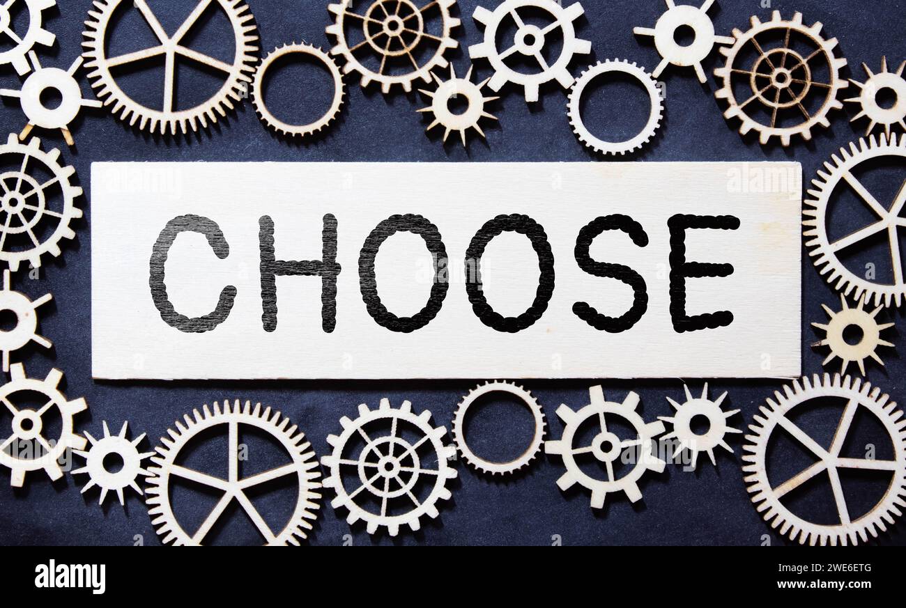 CHOOSE word made with building blocks Stock Photo - Alamy