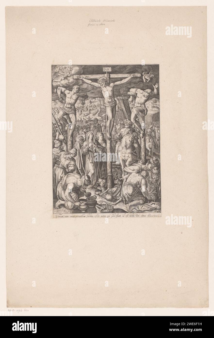 Christ on the Cross, Heinrich Ulrich, after Jan van der Straet, 1582 ...