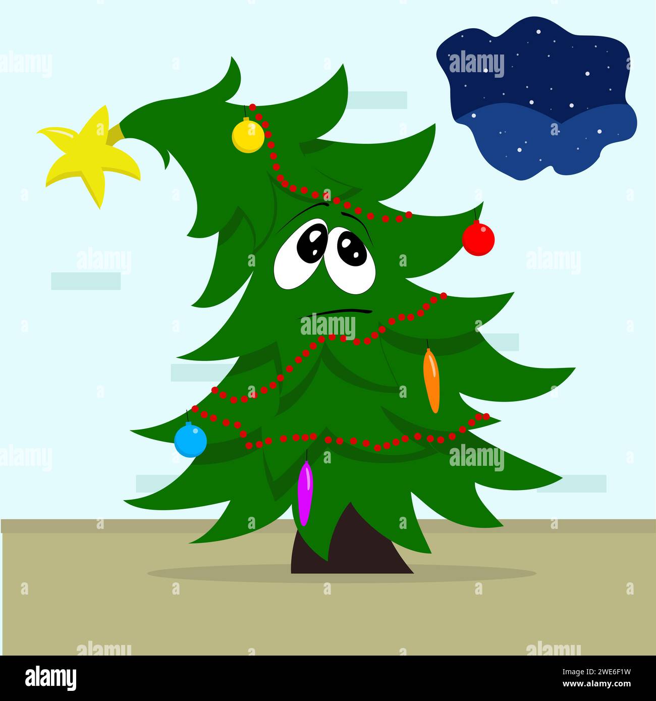 Poor christmas tree Stock Vector Images - Alamy