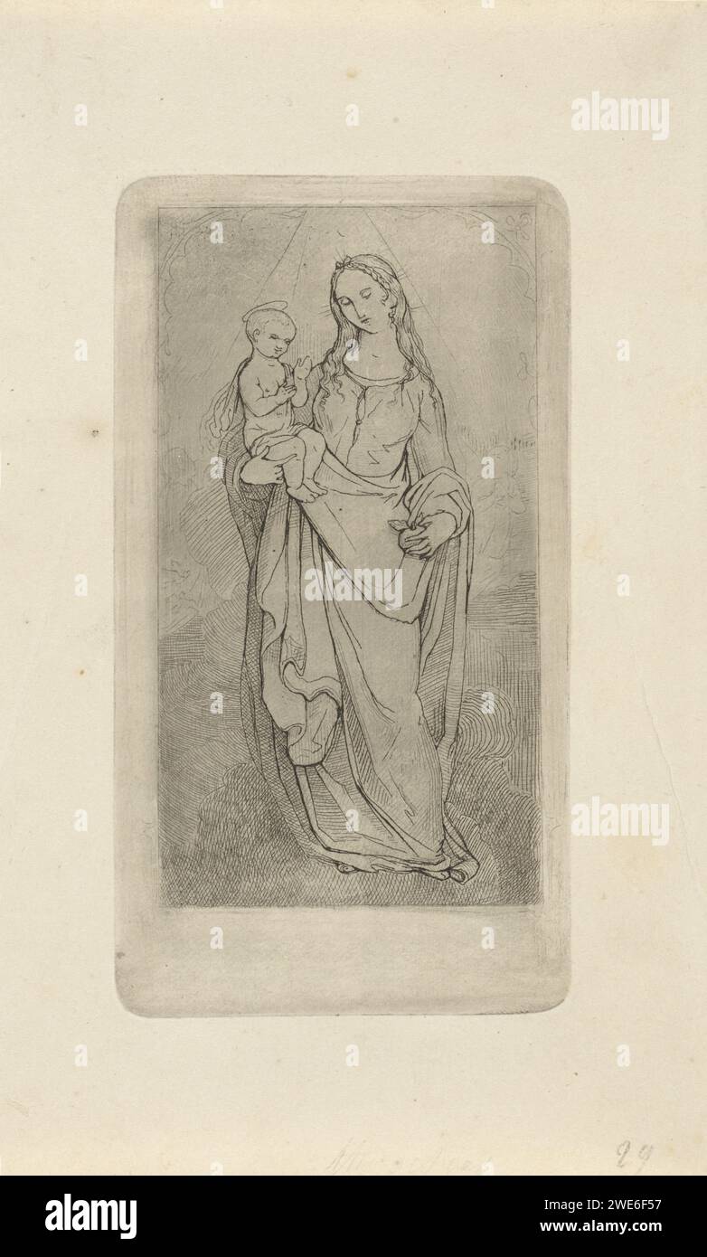 Virgin Mary and the Christkind, Theodoor Schaepkens, 1825 - 1883 print ...
