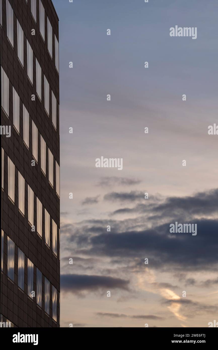 Germany, Berlin, Windows of office building at dusk Stock Photo - Alamy