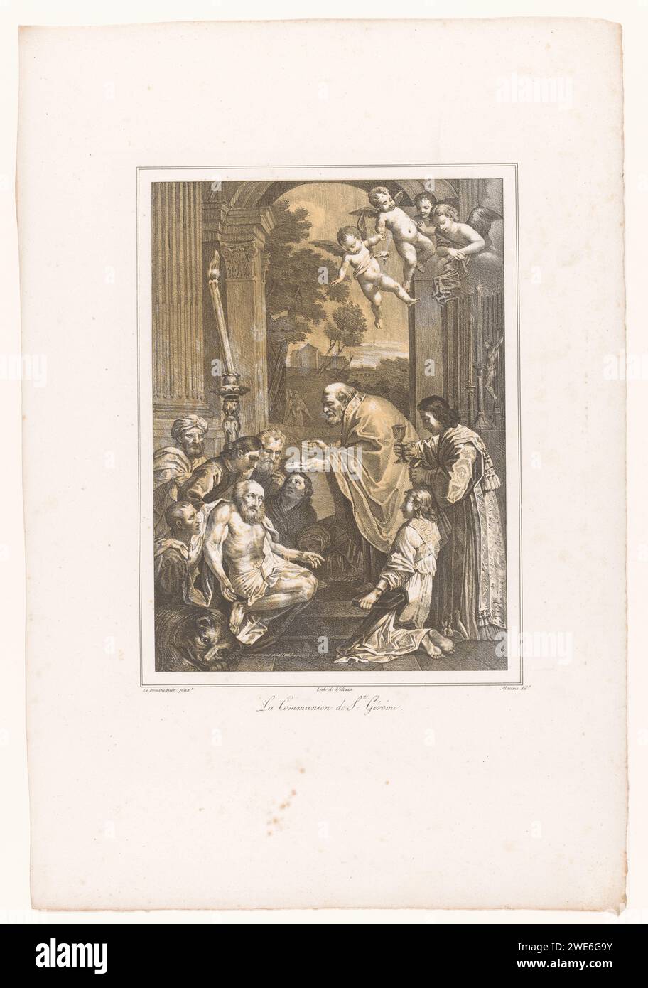 The last communion of Sint-Hieronymus, Antoine Maurin, After ...