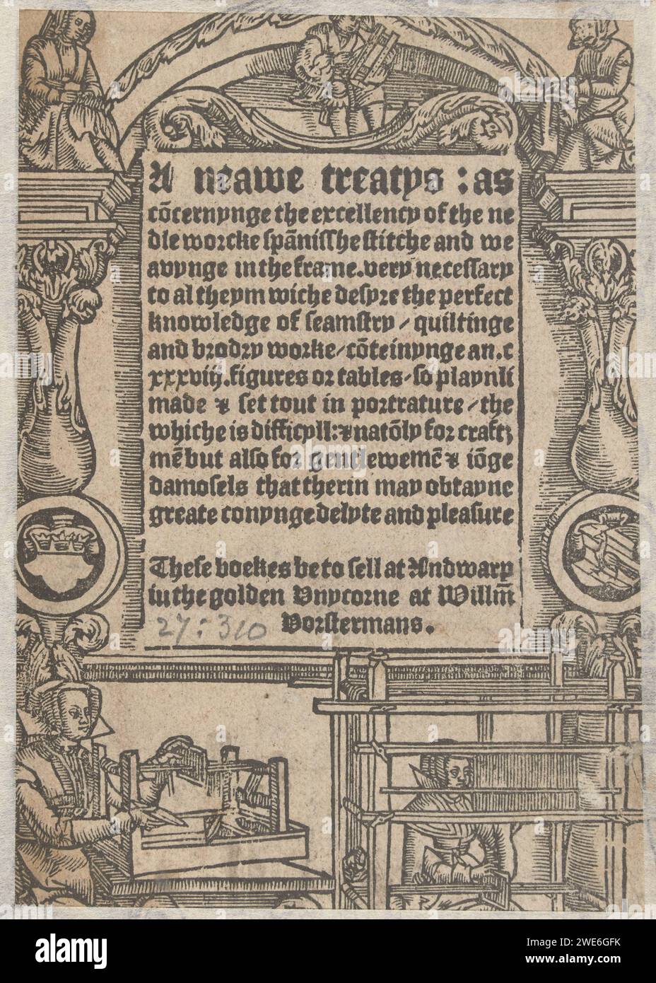 Title sheet of Tractate about the sewing art, 1520 - 1540 print Title ...