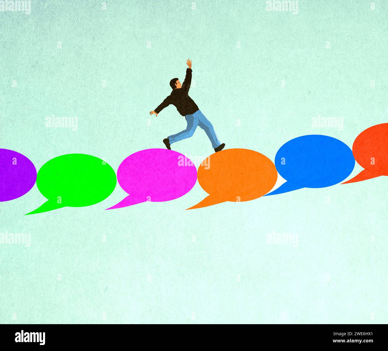 Male female bridge gap hi-res stock photography and images - Alamy