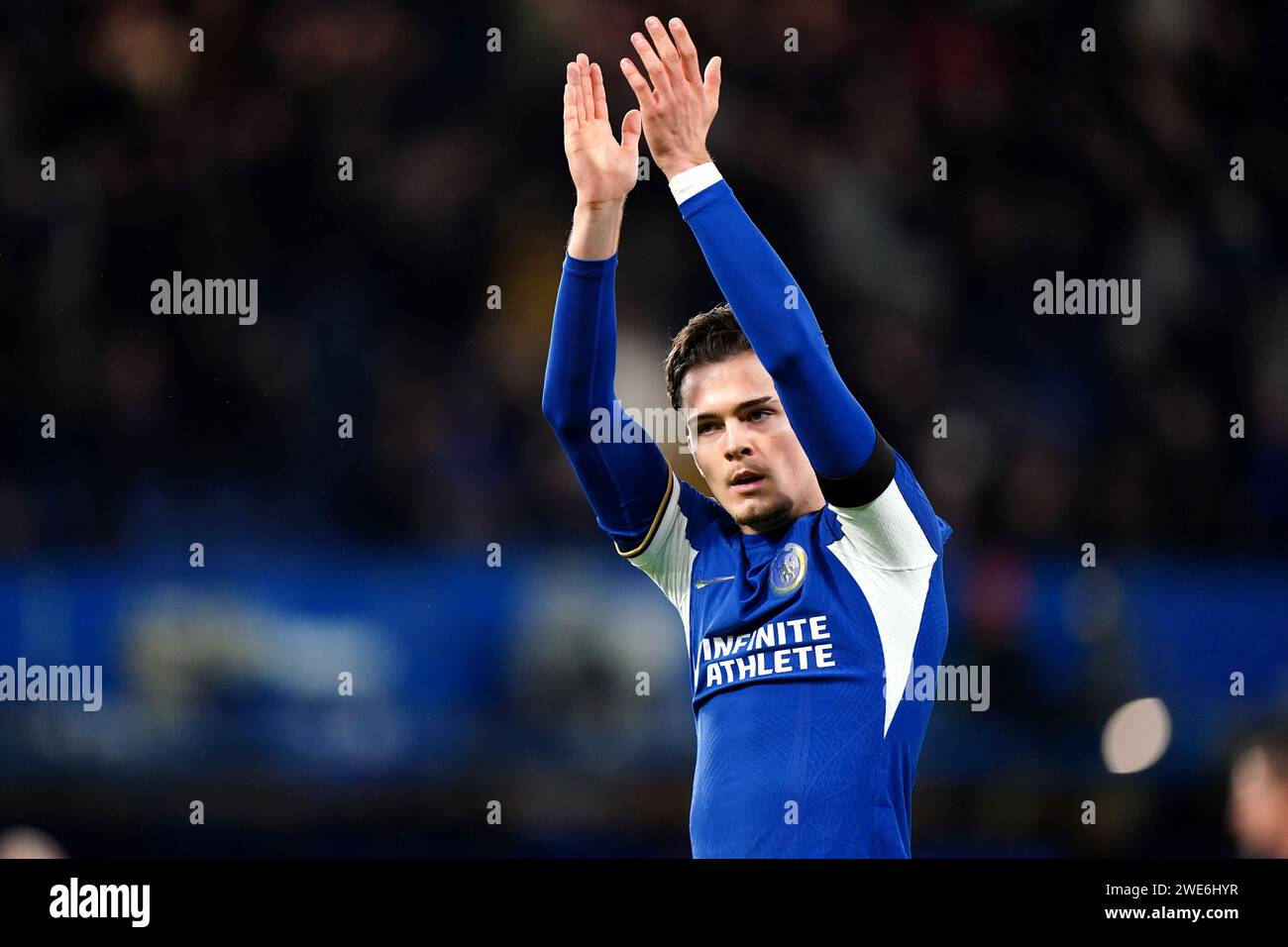 Chelsea's Leo Castledine applauds the fans after the final whistle in ...