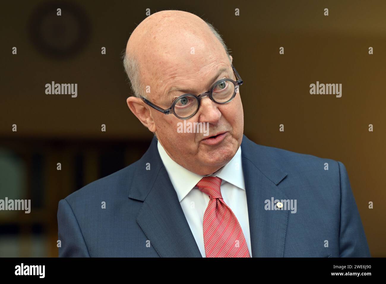 Canberra, Australia. 24th Jan, 2024. Newly appointed ABC chair Kim ...
