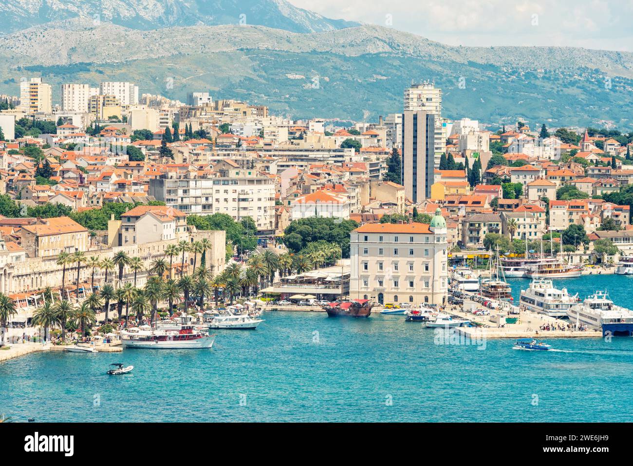Croatia, Split-Dalmatia County, Split, City marina in summer Stock Photo - Alamy