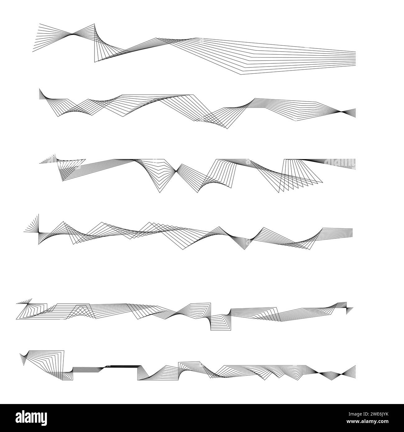 Abstract twisted outline background. 3d folded sharp lines Stock Vector ...