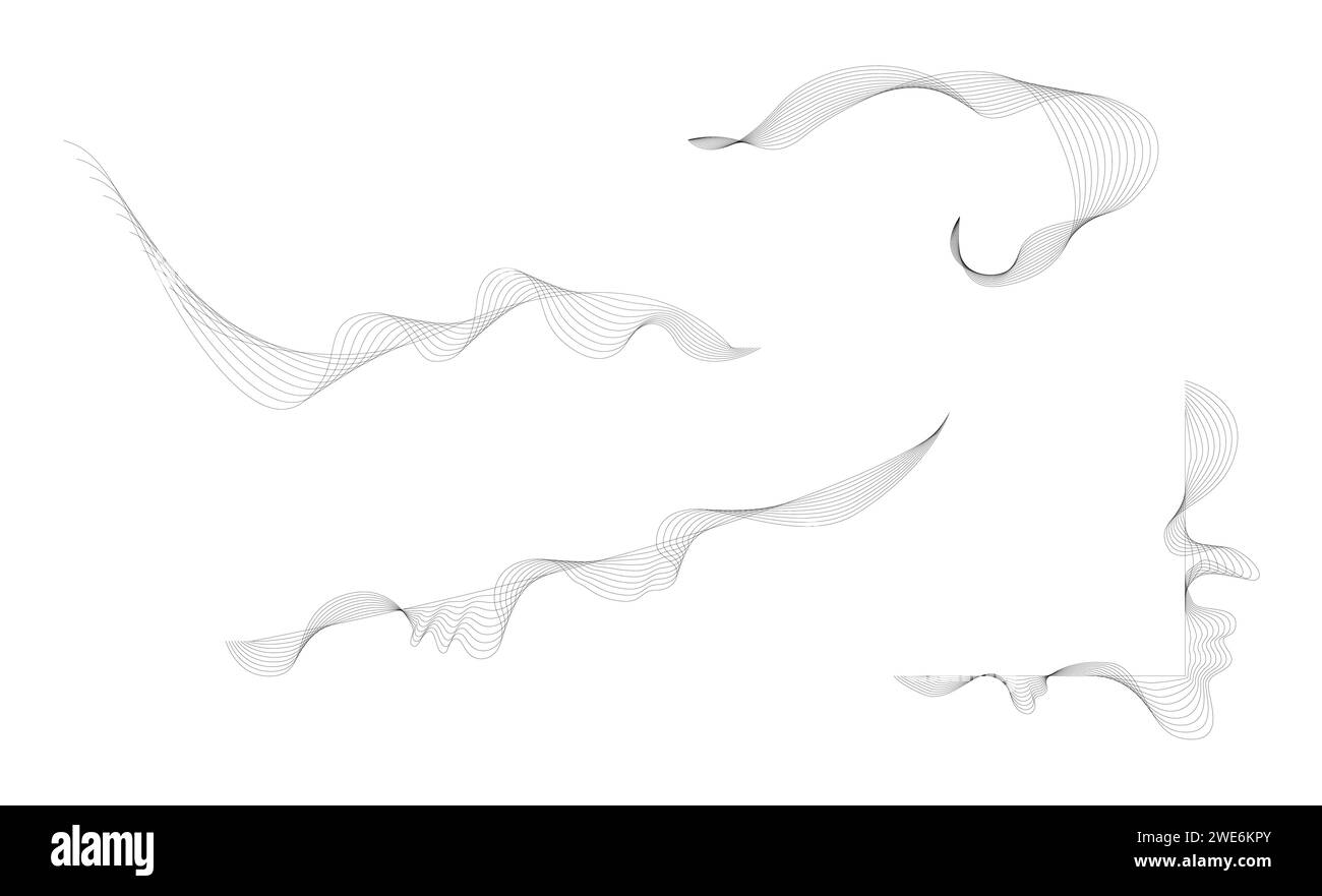 Abstract twisted outline background. 3d futuristic pattern Stock Vector ...