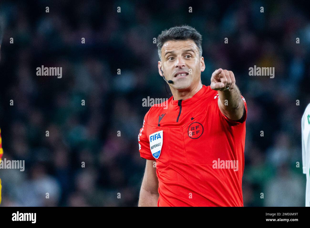 Referee Jesus Gil Manzano seen in action during the LaLiga EA Sports ...