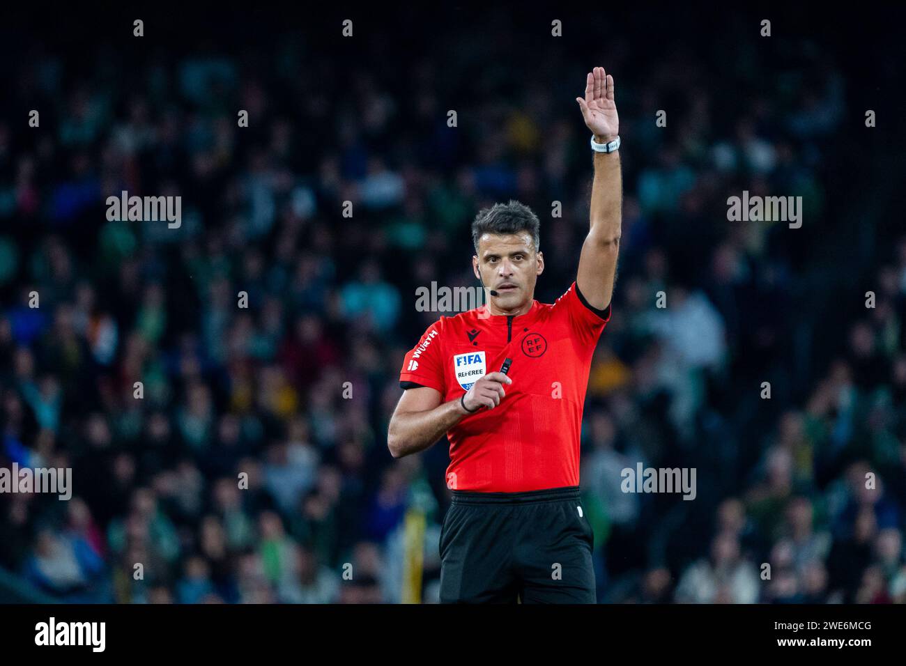 Referee Jesus Gil Manzano seen in action during the LaLiga EA Sports ...