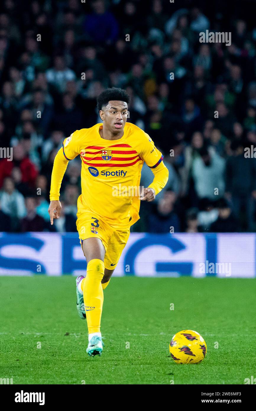 Alejandro Balde of FC Barcelona seen in action during the LaLiga EA ...