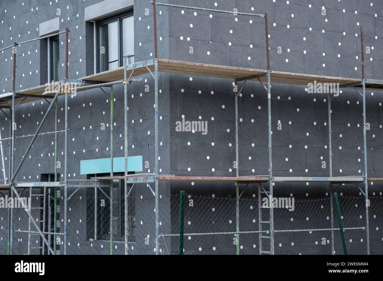 modern thermal insulation materials. building New House in process ...