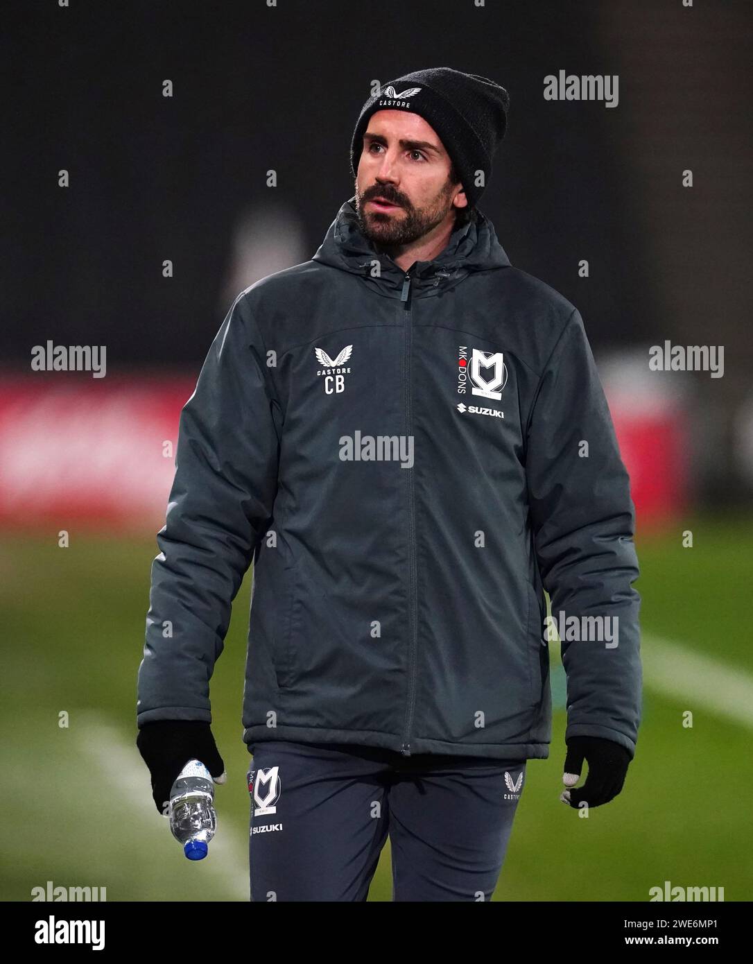 Milton Keynes Dons first team coach Chris Bell ahead of the Sky Bet ...