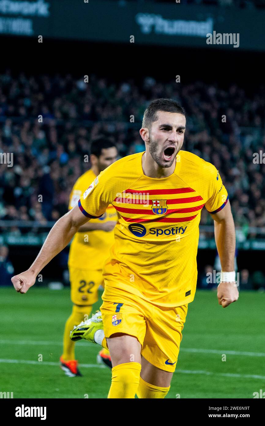 Seville, Spain. 21st Jan, 2024. Ferran Torres of FC Barcelona seen ...