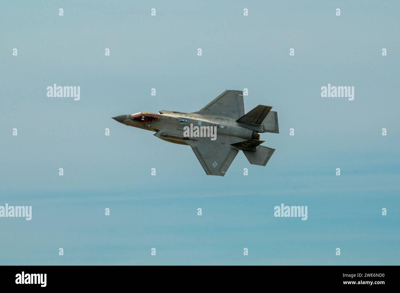 An F-35 Lightning II assigned to the 56th Fighter Wing flies over Barry ...