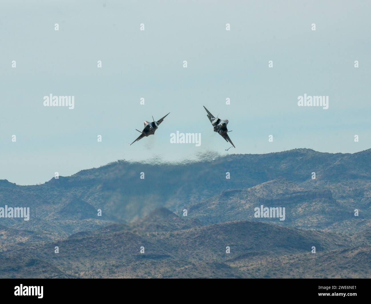 Two F-35 Lightning II assigned to the 56th Fighter Wing, perform an ...