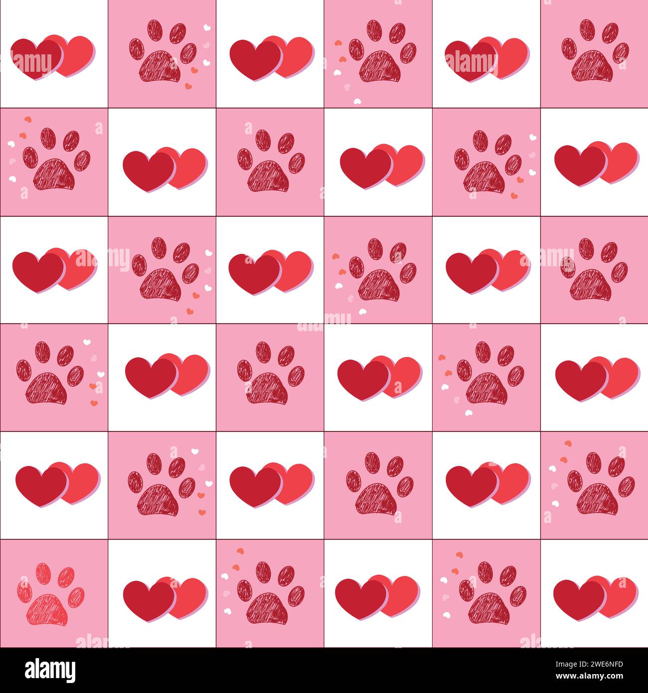 Tartan hearts Stock Vector Images - Alamy