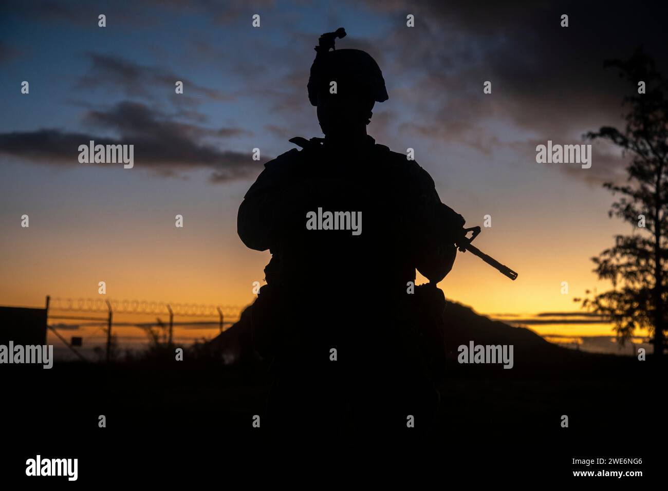 A U.S. Marine with Headquarters Battalion, Marine Corps Base Hawaii ...