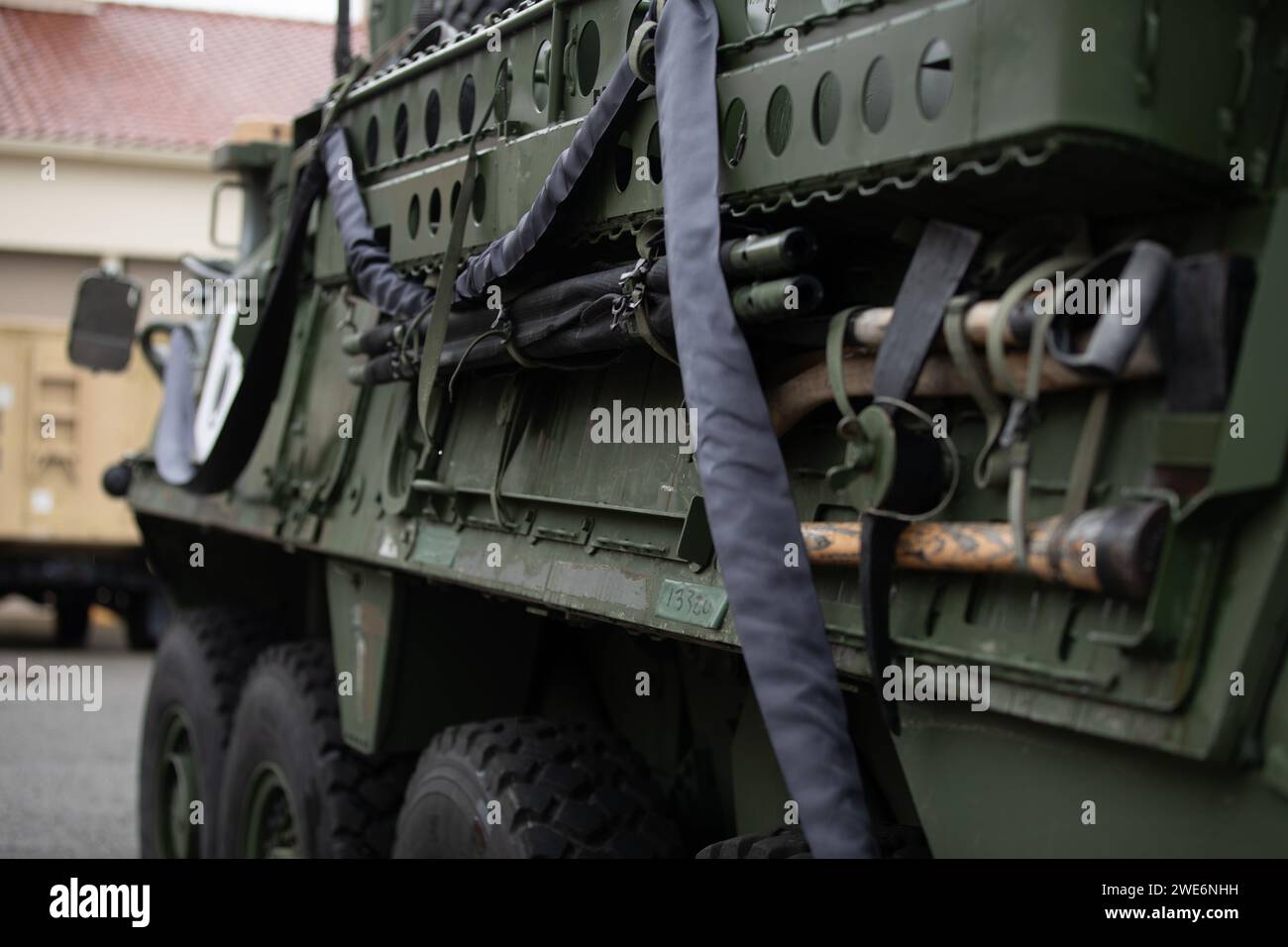 A M1255 CVV Stryker goes through daily checks and maintenance at Joint ...