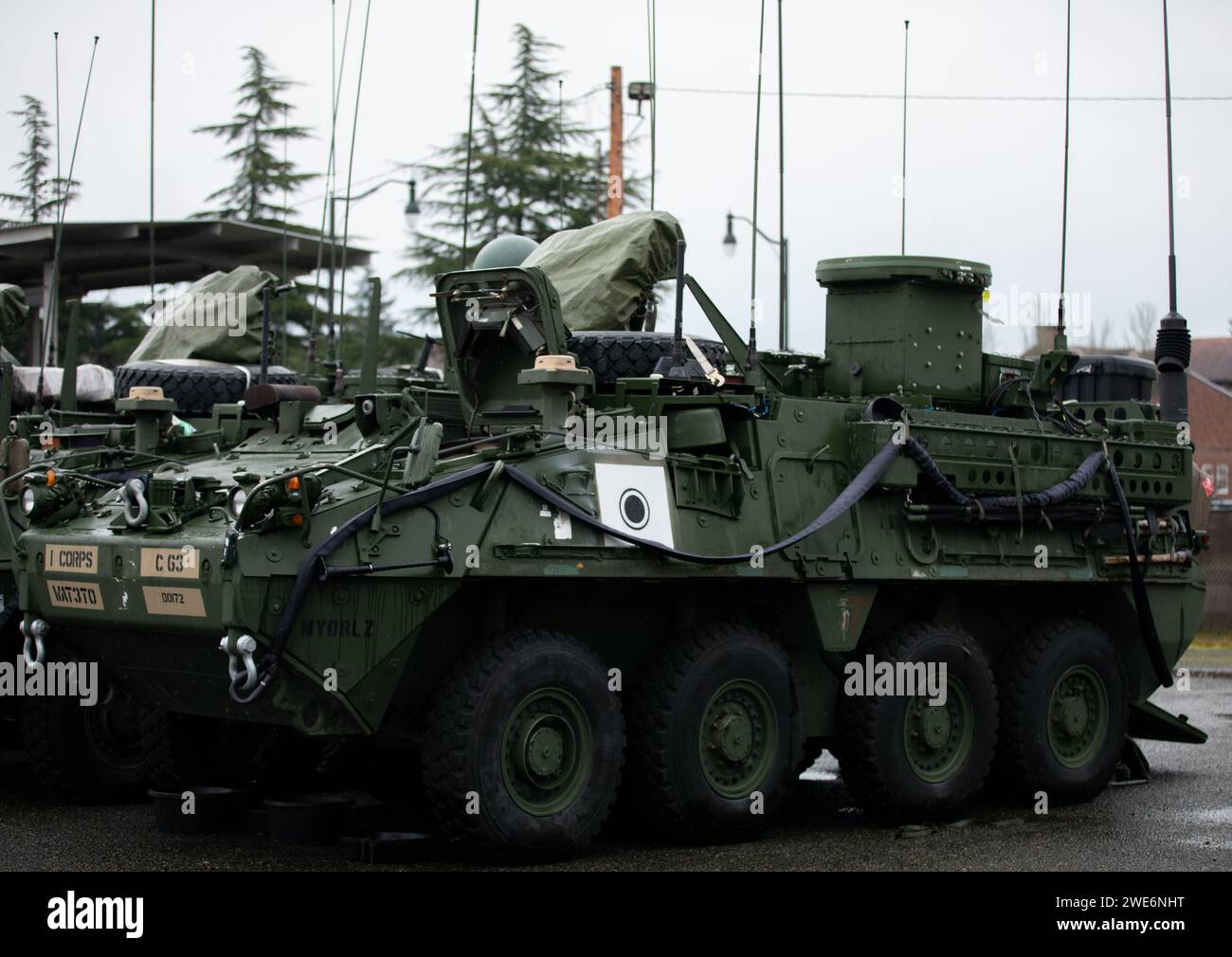 A M1255 CVV Stryker goes through daily checks and maintenance at Joint ...